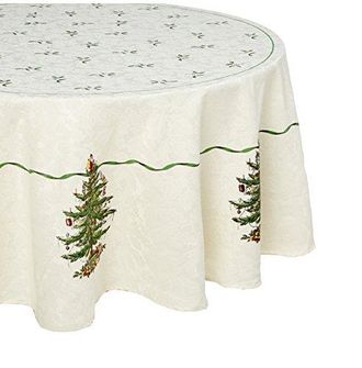Spode Avanti Arbre Nappe pour Table Ronde, 177,8 cm, Ivoire