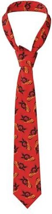 Generic Cravate Pour Homme Dragon Abstrait Feu Rouge Froid Formelle Tie &Eacute;l&eacute;gant Cravate DAffaires Pour Remise De Dipl&ocirc;me F&ecirc;te Accessoires