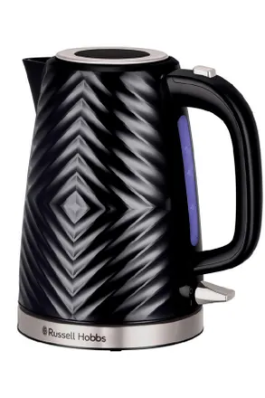 Russell Hobbs Wasserkocher, Schwarz, Kunststoff, 1,7 L, 16.5x24.5x21.5 cm, automatische Abschaltung, 360°-Sockel, Beleuchtung, Küchengeräte, Wasserkocher