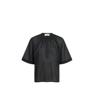 Officine G&eacute;n&eacute;rale Top Noria &agrave; col officier en coton