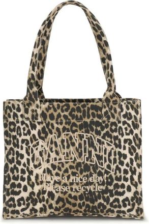Ganni Femme, Sacs, Multicolore, Taille: ONE Size Sac fourre-tout &agrave; imprim&eacute; l&eacute;opard