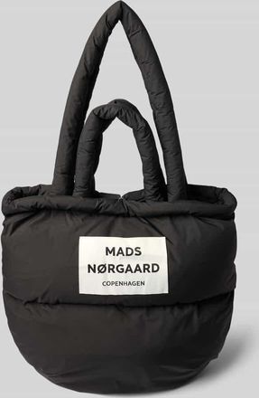 Mads Norgaard Tote Bag mit Logo-Patch in Stepp-Optik Modell Pillow