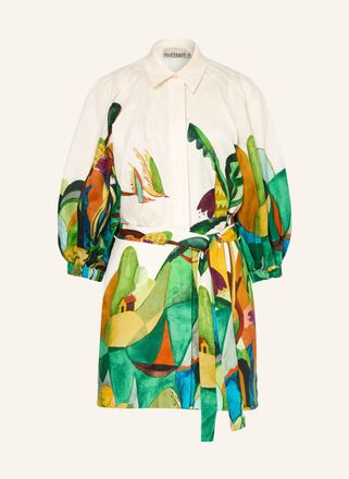 Alemais Al&eacute;mais Hemdblusenkleid Mokshini Aus Leinen Mit 3/4-Arm weiss