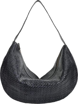 Ibeliv Vibe Umh&auml;ngetasche aus gewebtem Leder - - Bags - Damen - Schwarzk - ONE SIZE
