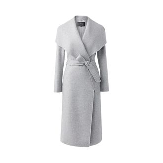 Mackage Femme, Manteaux, Gris, Taille: 40 FR Mai-Cn Long Wrap Coat