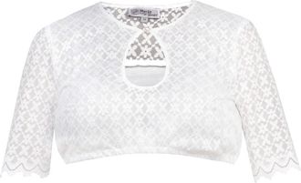 Marjo Dirndlbluse Gisela-Anna Lochausschnitt Halbarm | Offwhite - Elegante Bluse zum Dirndl Tracht Oktoberfest Kleid Festliche Anl&auml;sse (DE/NL/SE/PL, Numeris