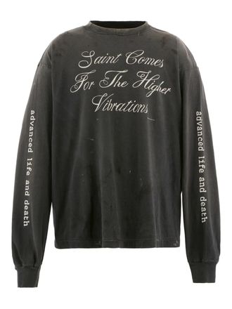 Saint Mxxxxxx t-shirt à imprimé tête de mort - Noir