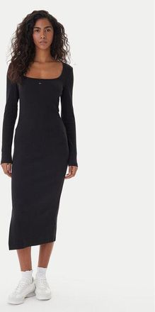 Tommy Jeans Kleid f&uuml;r den Alltag DW0DW21915 Schwarz Slim Fit