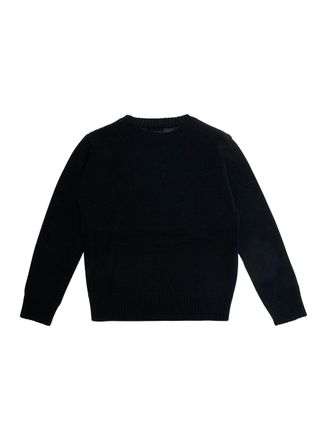 N&deg;21 Boys Crewneck Sweater Black Wool Tops Top
