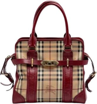 Burberry Pre-owned Minford Portrait Satchel - Femme - Pre-owned - Beige - Taille: ONE Size
