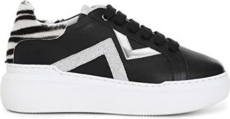 Caf&egrave;noir Caf&egrave; Noir C1XE1001 Baskets en Cuir Et D&eacute;tail Cheval, Noir, 40 EU