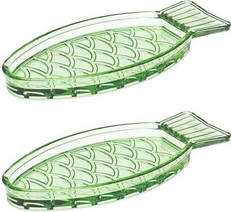Serax Paola Navone Plat de service | Verrerie &agrave; poisson et poisson | Plateau de service vert | Essentiels dh&eacute;bergement | Plateaux pour servir des aliments