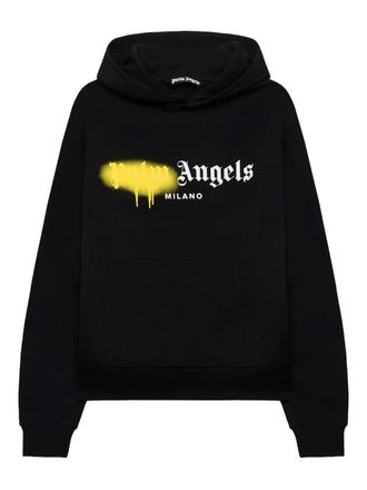Palm Angels Spray City Milan Hoodie mit Logo - Schwarz