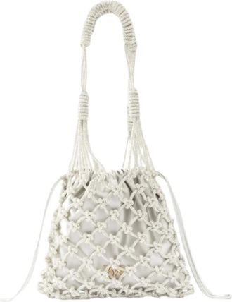 Pinko Pinko, Femme, Sacs, Gris, Taille: ONE Size Petit sac &agrave; bandouli&egrave;re avec micro-strass