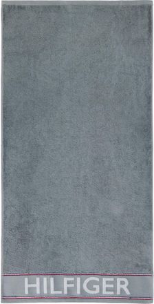 Tommy Hilfiger Handtuch Degree, Grau, Textil, 50x100 cm, Badtextilien, Handtücher