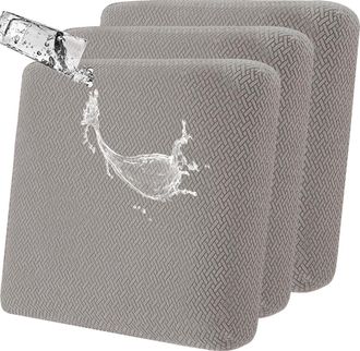 Shanna Stretch Sitzkissen Sofabezug Rutschfest Sitzkissenbezüge: 3 Stück moderne Couchkissenbezug wasserabweisende Gartenkissen abnehmbare Couchkissen Schonb