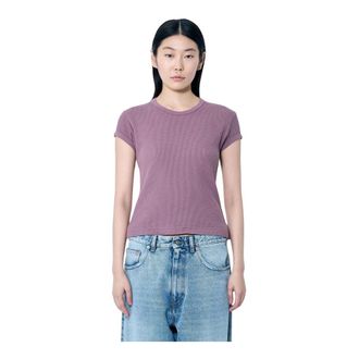 Acne Studios Logo Patch Thermoshirt - - Tops - Damen - Lila - M