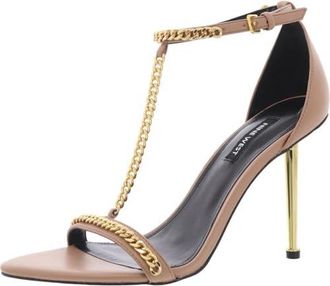Nine West Femme Cordes Sandale à Talon, Nude 110, 38 EU