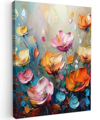 MuchoWow © Impression sur Toile Photo Peinture 30x40 cm Tableau Decoration Murale Chambre Salon Maison Deco Cuisine Coquelicots - Fleurs - Art - Botanique