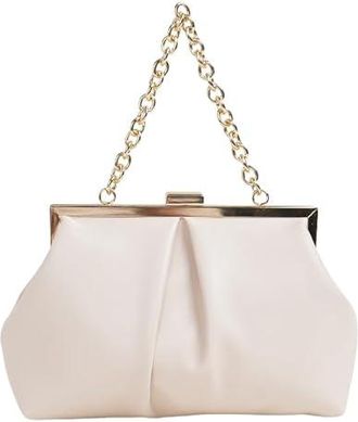 Generic Pochette en cuir synth&eacute;tique souple pour femme, petit sac &agrave; bandouli&egrave;re de mariage, sac &agrave; main formel, &eacute;l&eacute;gant, luxueux, sac &agrave; main chic pliss&eacute; avec l