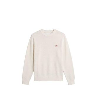 Calvin Klein Pull droit en maille &agrave; logo en coton