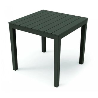Dmora Table dext&eacute;rieur Vo, 4 places, imperm&eacute;able et hydrofuge Made in Italy, 78x78x72h cm Noir Anthracite