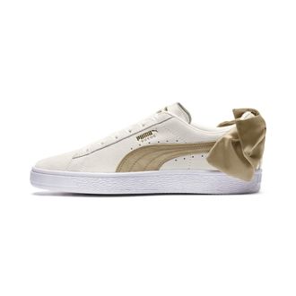 Puma Varsity Damen Wildleder Bow Sneaker, Weiá (Marshmallow-Metallic Gold), 38 EU