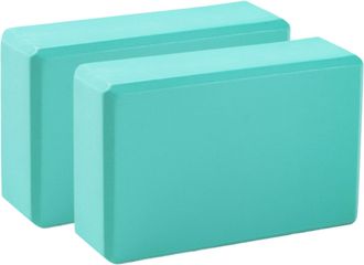 TOPBATHY 2 St&uuml;ck EVA Yogabl&ouml;cke Rutschfest mit Abgeschr&auml;gten Kanten Hochdicht und Druckfest Fitness und Yoga Hilfsmittel f&uuml;r Dehnung und Balance Schwarzgr&uuml;n