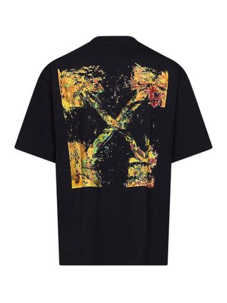 Off-white Mens T-Shirt Spices Arrow Black Cotton T-Shirts And Polos
