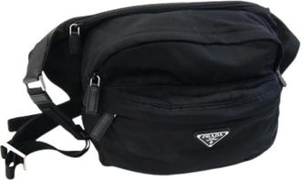 Prada unisex, Pre-owned, Noir, Taille: ONE Size Sac Banane en Nylon Pre-owned