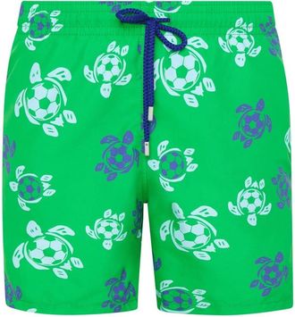 Vilebrequin Schnelltrocknende Badeshorts mit Schildkr&ouml;ten-Print in