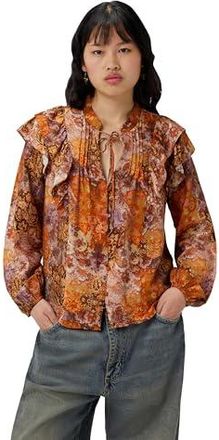 Desigual CAMICIA MANICHE LUNGHE DONNA ARANCIO