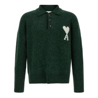 Ami De Coeur Langarm-Poloshirt - - Knitwear - Herren - Gr&uuml;n - XS
