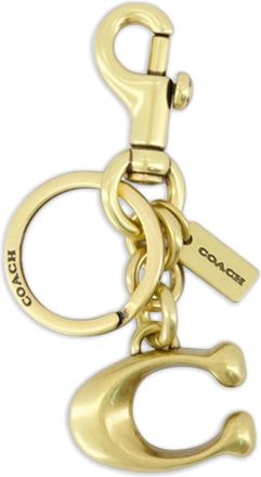 Coach Solid C Logo-plaque Keyring