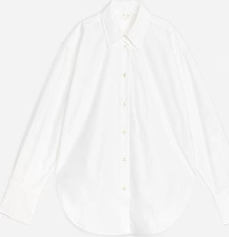 Arket Popeline-Hemd Mit Lockerer Passform -Weiß