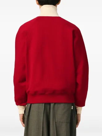 Ami Logo-Embroidered Sweatshirt - Red