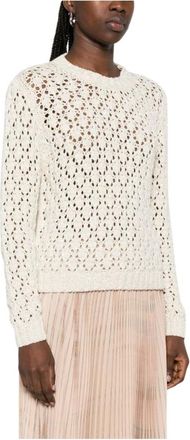 Fabiana Filippi Femme, Pulls, Blanc, Taille: 38 FR Maille ras du cou