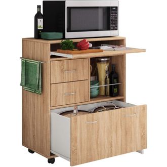 ebuy24 Ebuy24 - Mobilier de cuisine Kicha h. 86 x l. 70 x p. 40 cm Sonoma Eiche