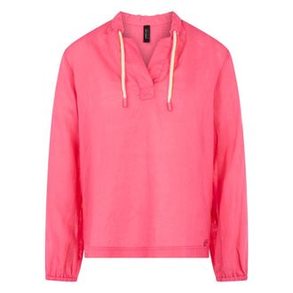 Marc Cain Langarmbluse aus leichter Ramie - - Blouses & Shirts - Damen - Rosa - M