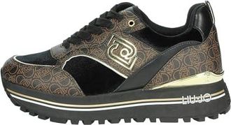 Liu Jo Maxi Wonder 73 - Baskets en Cuir Noir