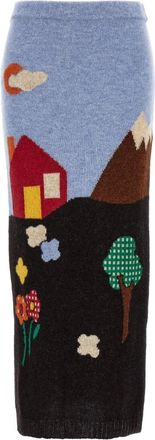 Moschino Femme, Jupes, Multicolore, Taille: 36 FR Shetland Wool Skirt
