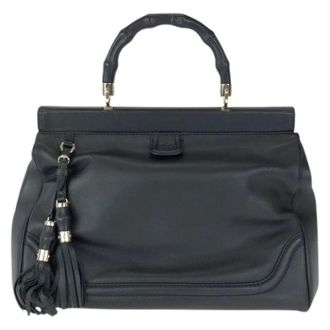 Gucci Sac &agrave; main en cuir bambou Pre-owned Noir - Femme - Pre-owned - Noir - Taille: ONE Size