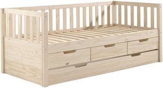 DRAWER Drawer - Lit enfant banquette 4 tiroirs en bois 90x200 cm - Bois clair - Zip