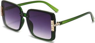 Generic Lunettes de soleil rétro à monture large pour femmes, lunettes de soleil rétro dégradées, verres transparents, 3, taille unique 2026