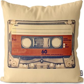 Void Watches Retro Musik Kassette DJ Kissenbezug Kissenhülle Polyester wasserfest Outdoor Indoor, Kissen Größe:40 x 40 cm