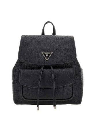 Guess sac &agrave; dos de loisirs Cresidia II Flap Backpack Black Logo noir