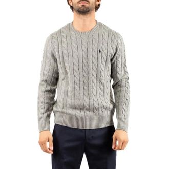 Ralph Lauren Rundhals-Strickpullover - - Knitwear - Herren - Grau - XL