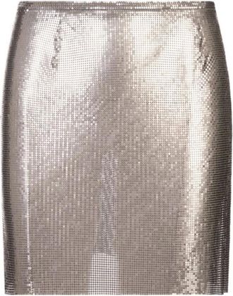 Paco Rabanne Femme, Jupes, Gris, Taille: 38 FR Mini-jupe en maille