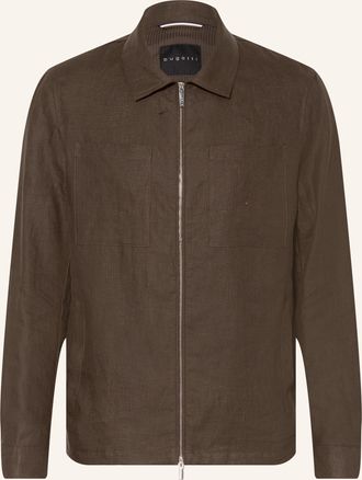 Bugatti Leinen-Blouson braun