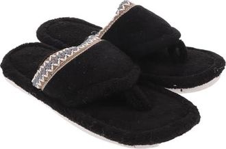 BESPORTBLE CTIRCHIU Pantoufles Chaudes pour Femmes &agrave; Enfiler Semelle &Eacute;paisse Isolante Doublure Respirante Douce Taille 38-39 Couleur Noire Mules Confortables DIn